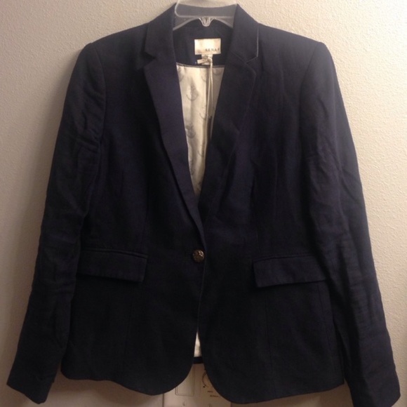 Kenar | Jackets & Coats | Kenar Navy Blue Linen Blazer | Poshmark